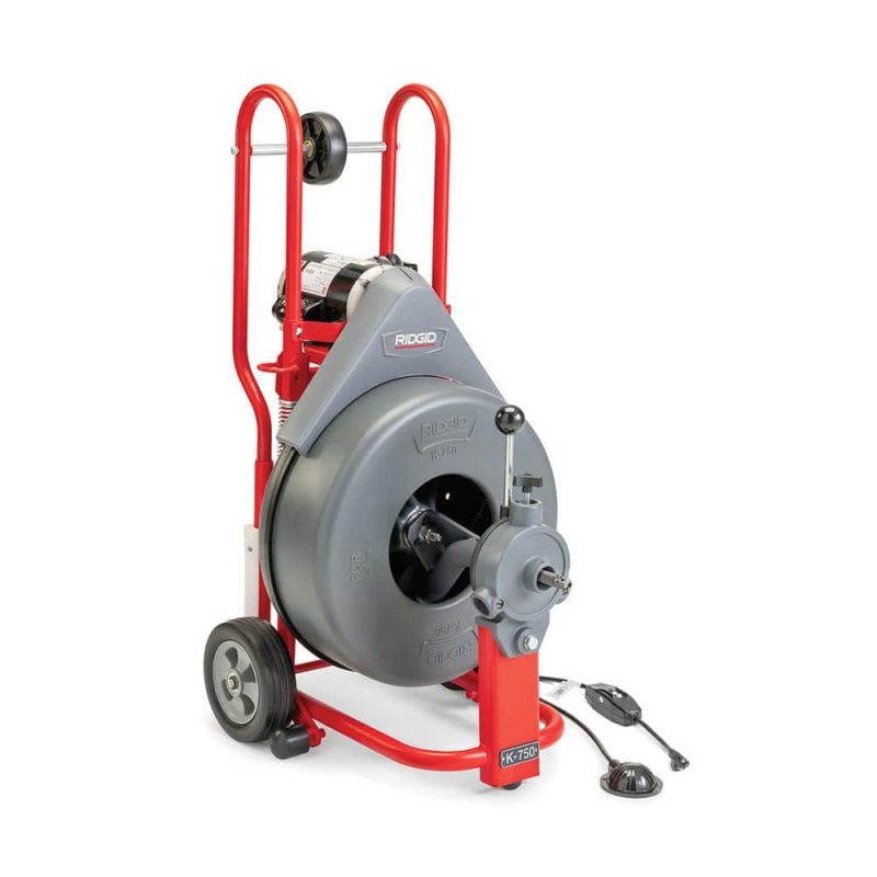 Ridgid K-750 Drain Cleaning Snake Auger Drum Machine with Autofeed and ...