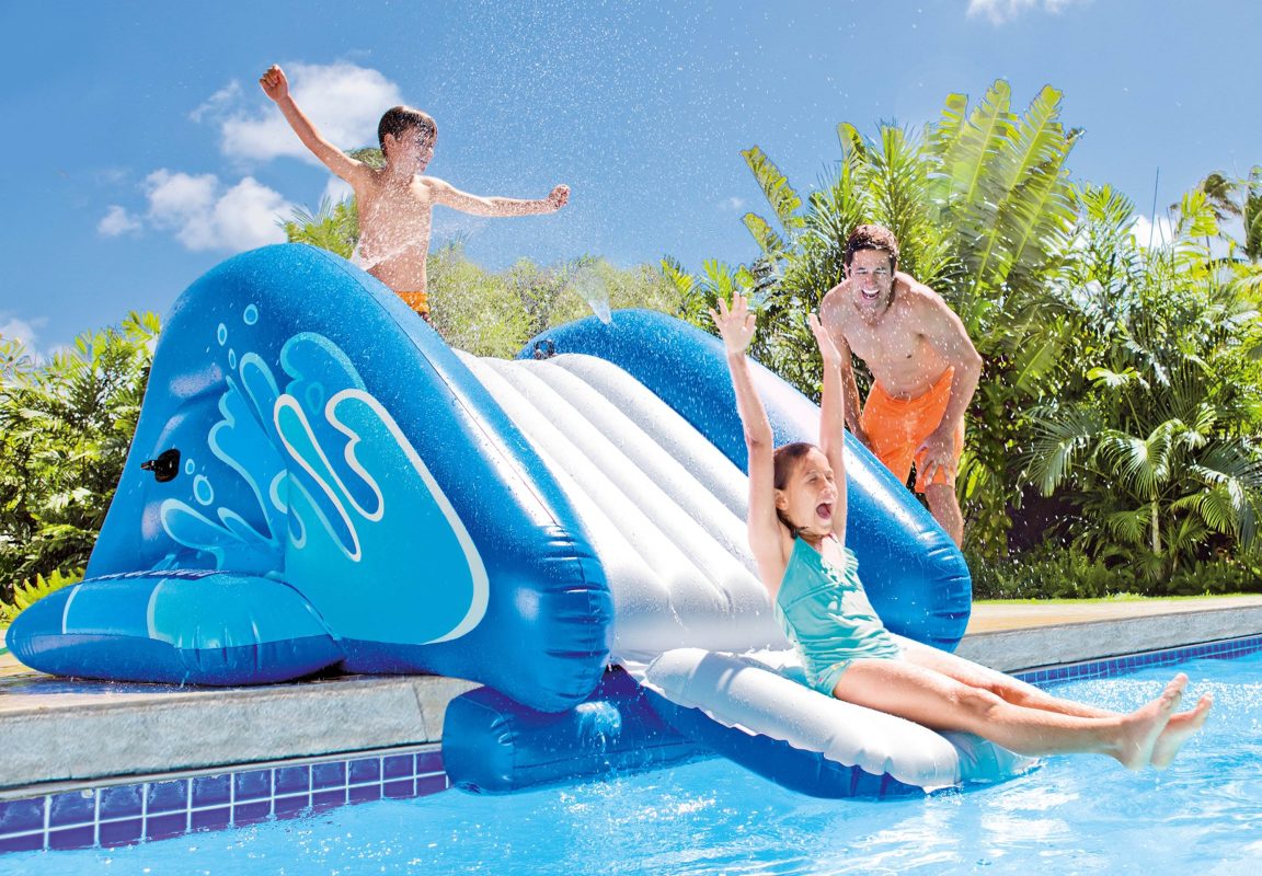 Intex Kool Splash Inflatable Play Center Swimming Pool Water Slide (2 ...