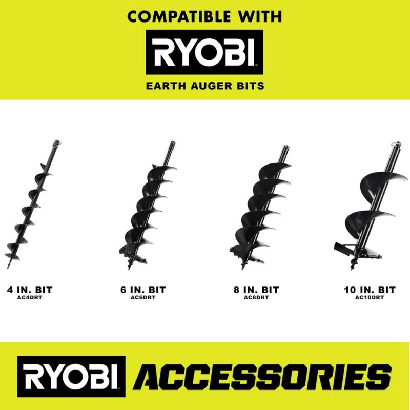 RYOBI 40V HP Brushless Cordless Earth Auger with 8 in. Bit (Tool Only ...